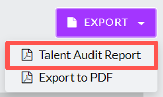 CALIPER: Generating Talent Audit Reports – Talogy Support