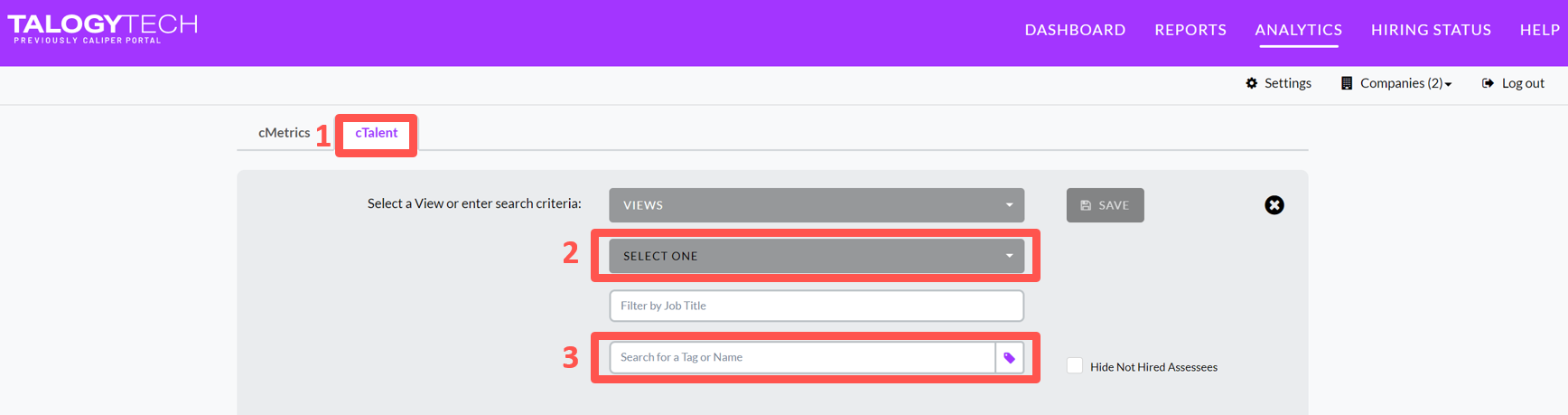 CALIPER: Generating Talent Audit Reports – Talogy Support