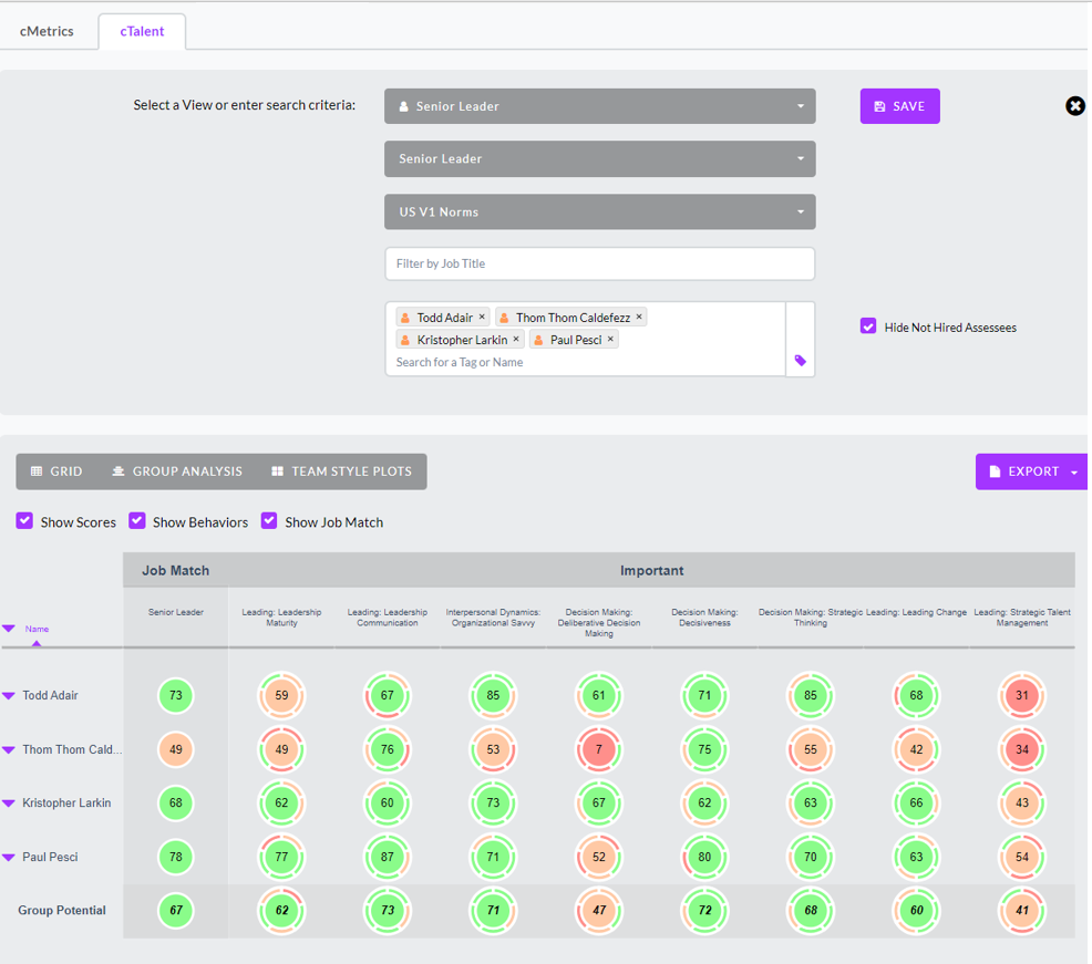 CALIPER: Using cTalent – Talogy Support