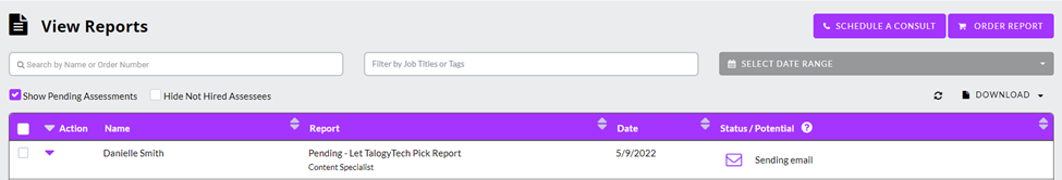 CALIPER: How to Order Your First Assessment – Talogy Support